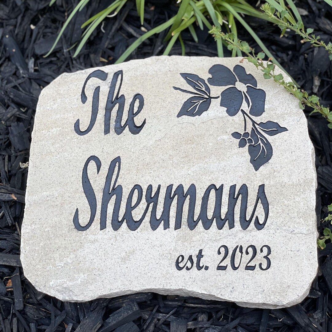 Custom Engraved Wedding Anniversary Sandstone Gift, Personalized Stone ...