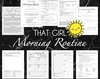 Printable Guided Journal - THAT GIRL Morning Routine in Y2K Pink ...