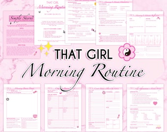 Printable Guided Journal THAT GIRL Morning Routine 4-PACK - Etsy