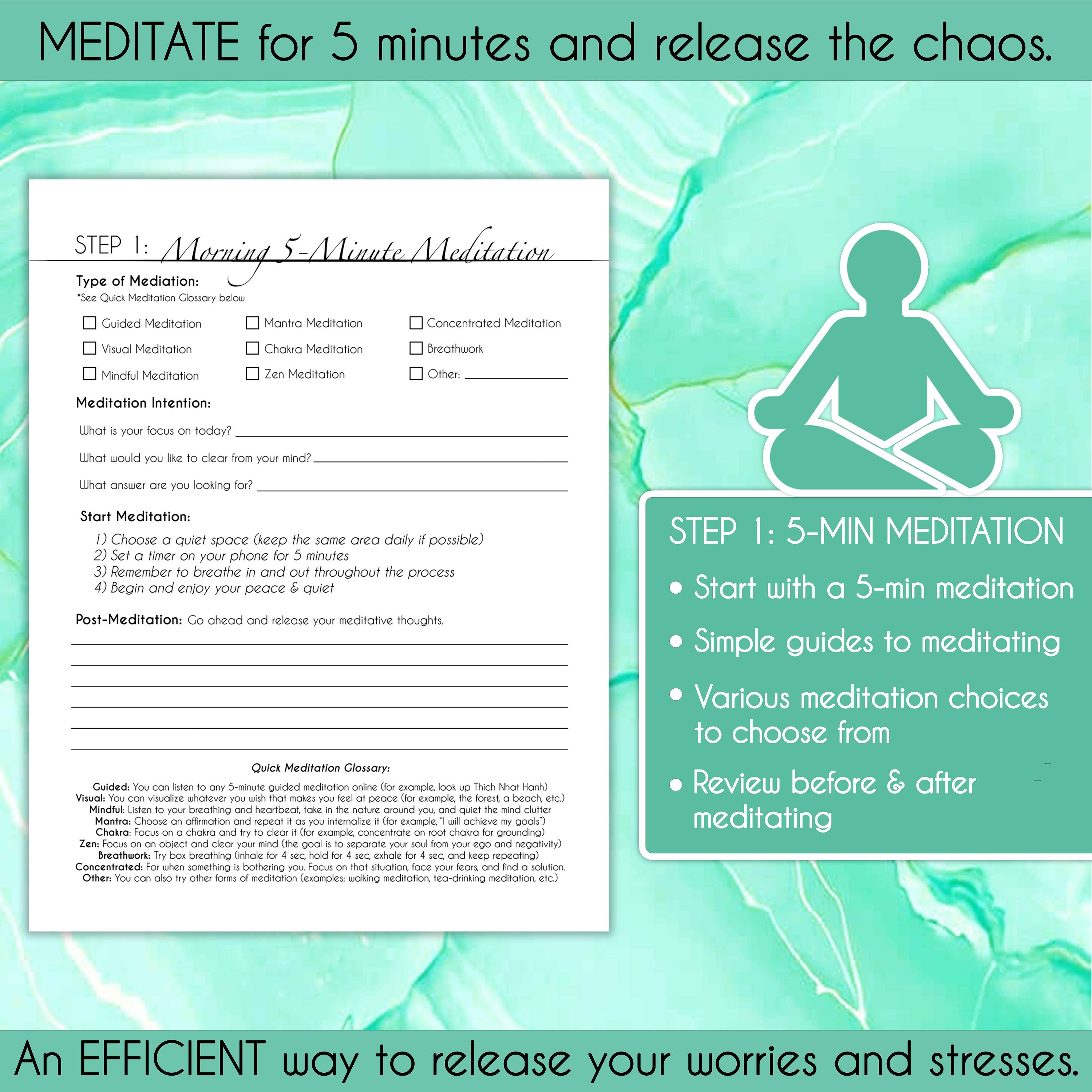 Printable 2-step Guided Morning Meditation & Reflection (plus ...