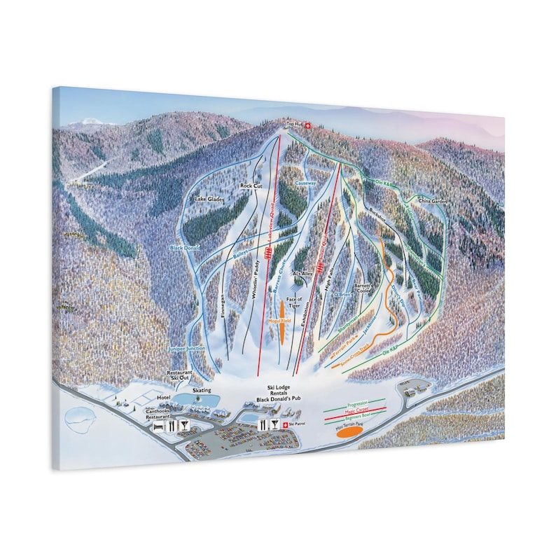 Calabogie Peaks Ontario Trail Map Framed Canvas - Etsy