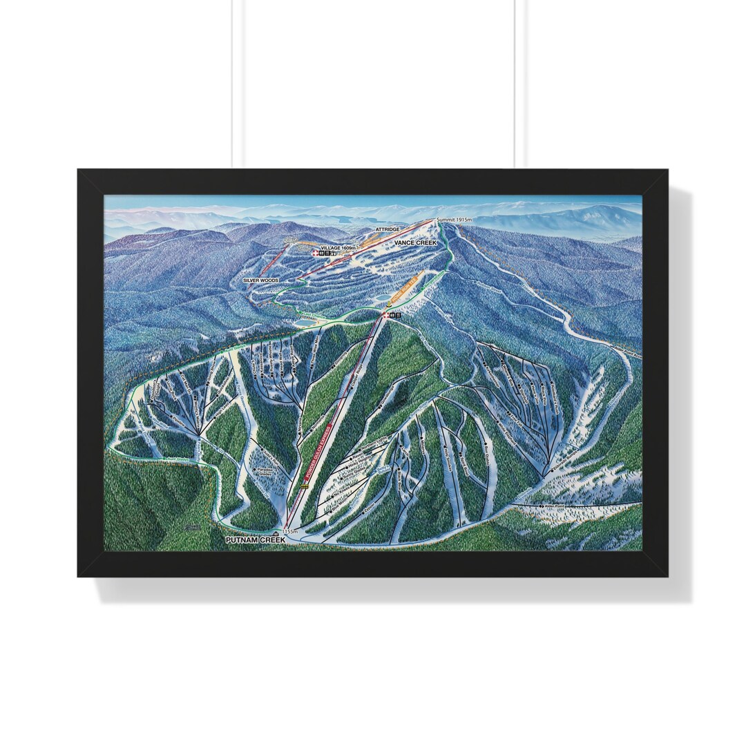 Silver Star Mountain Back Side Trail Map British Columbia - Etsy