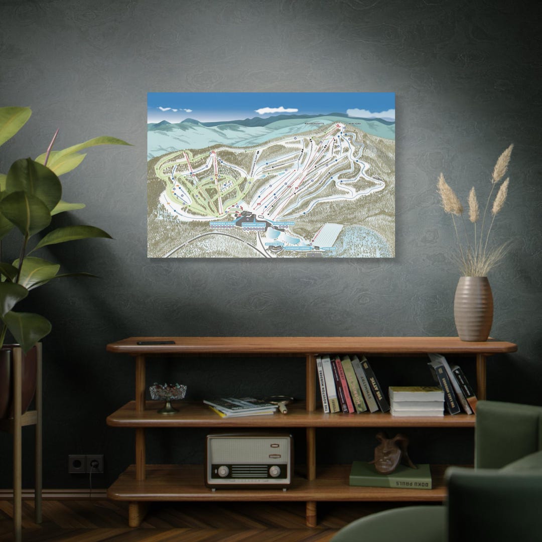 Catamount New York Trail Map Framed Canvas - Etsy