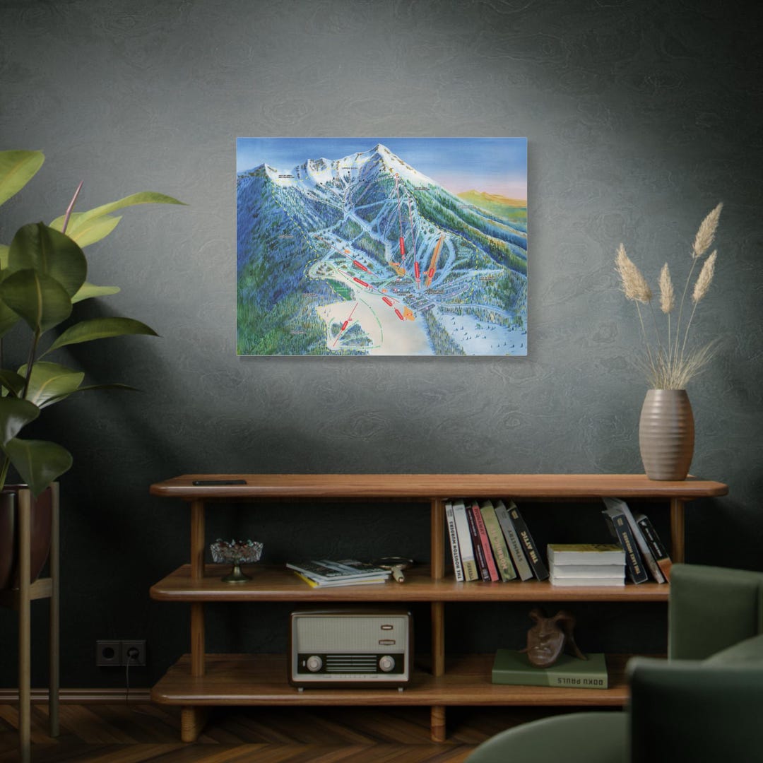 Arizona Snowbowl Trail Map Framed Canvas - Etsy