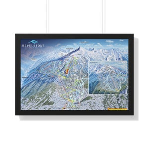 Revelstoke Mountain Trail Map British Columbia Canada Ski - Etsy