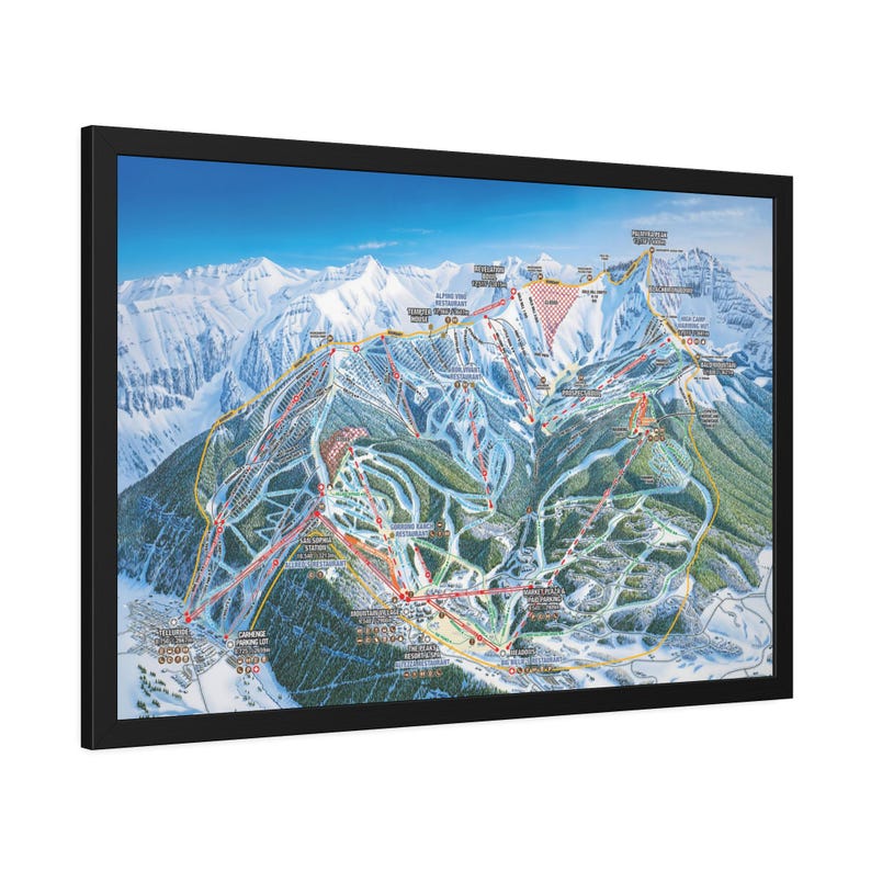Telluride Colorado Trail Map Framed Poster - Etsy