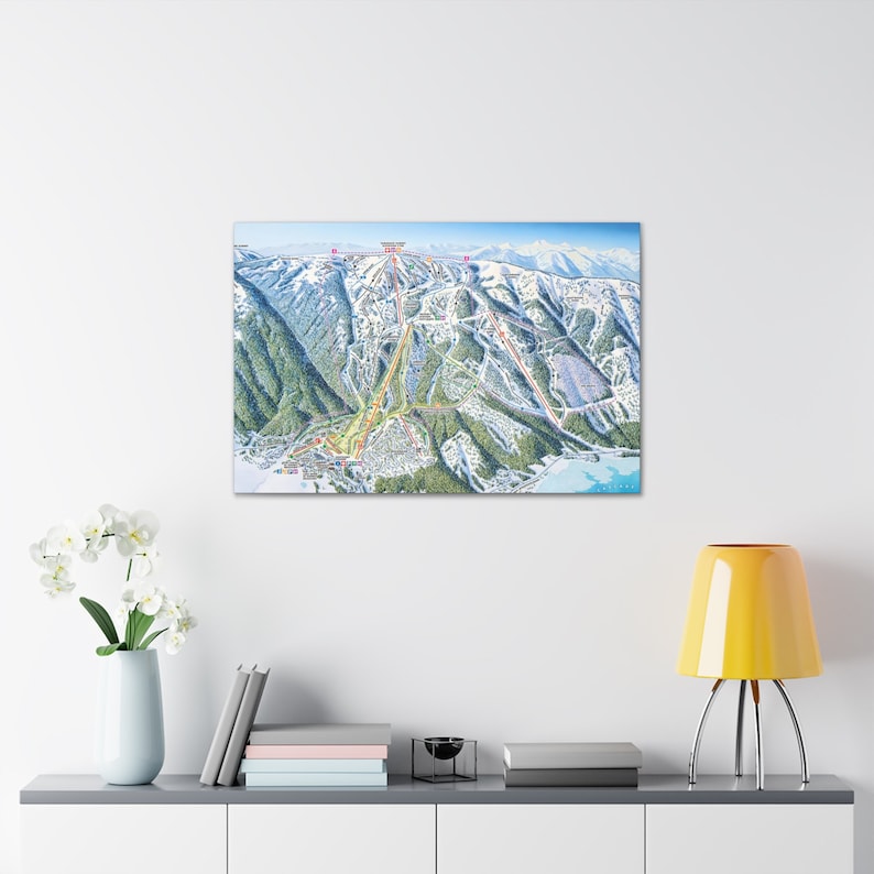 Tamarack Resort Idaho Ski Trail Map 3-D Canvas Poster - Etsy