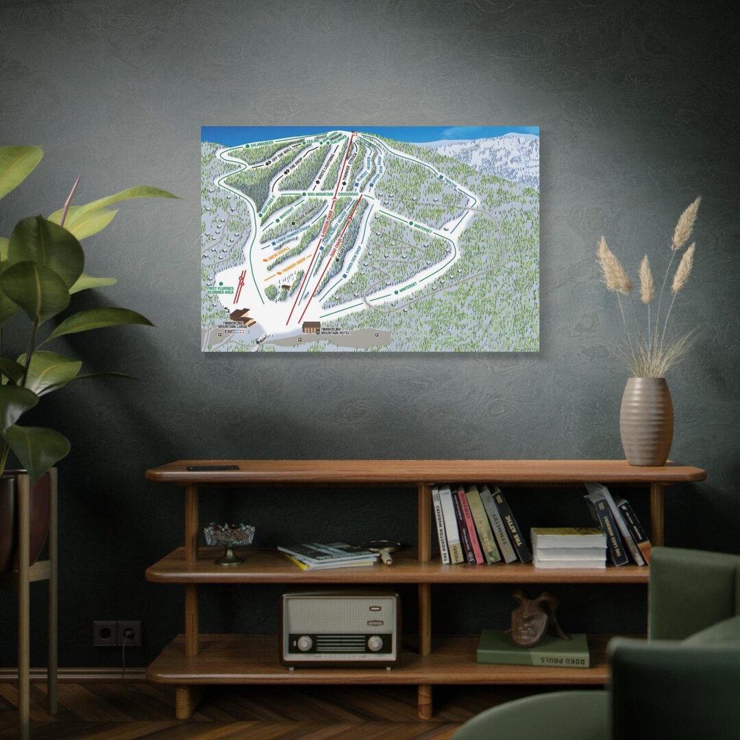 Timberline Mountain West Virginia Trail Map Framed Canvas - Etsy