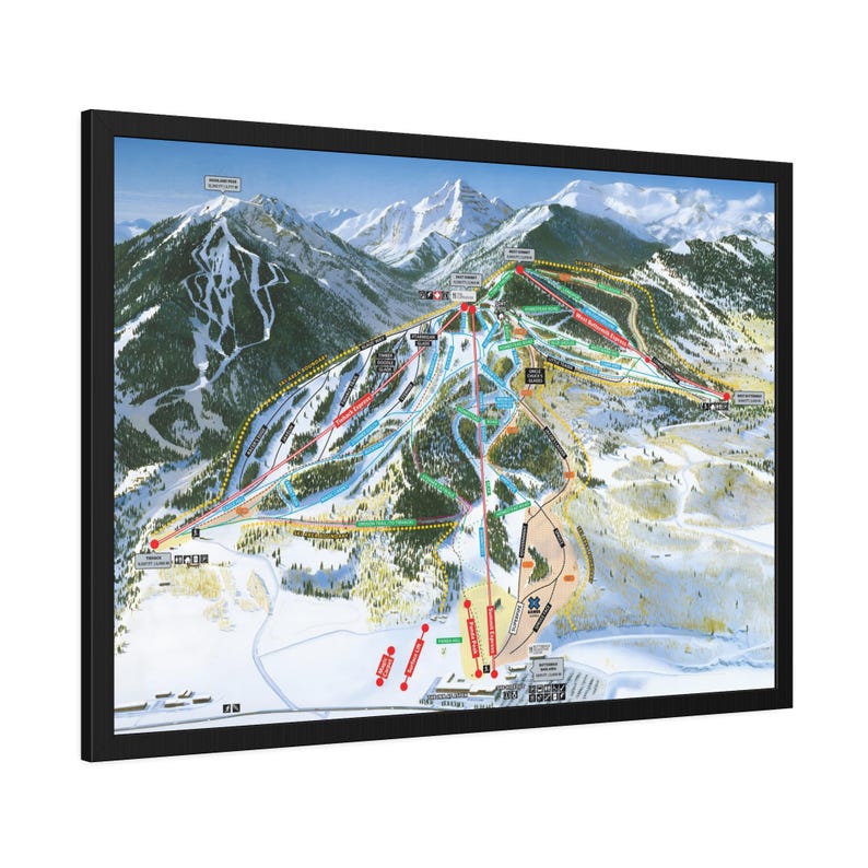 Buttermilk Colorado Trail Map Framed Poster - Etsy