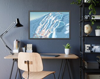 Mohawk Mountain Ski Trail Map 3-D Canvas Poster Connecticut - Etsy