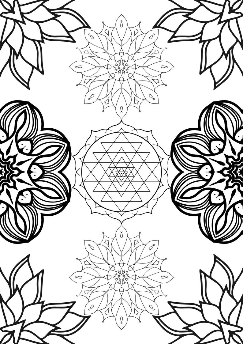 Digital Download Grief Healing Mandala Cute Coloring Book Pages - Etsy