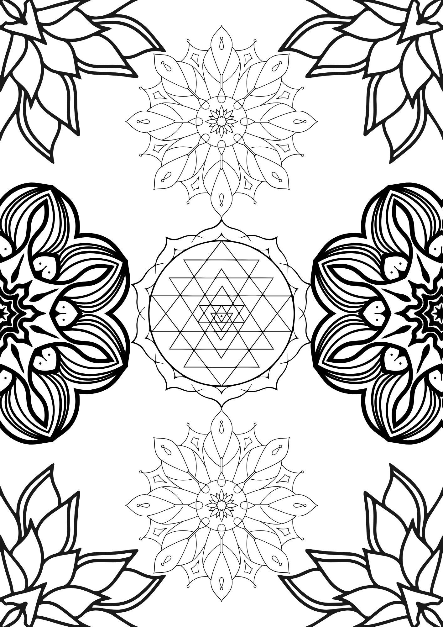 Digital Download Grief Healing Mandala Cute Coloring Book Pages - Etsy