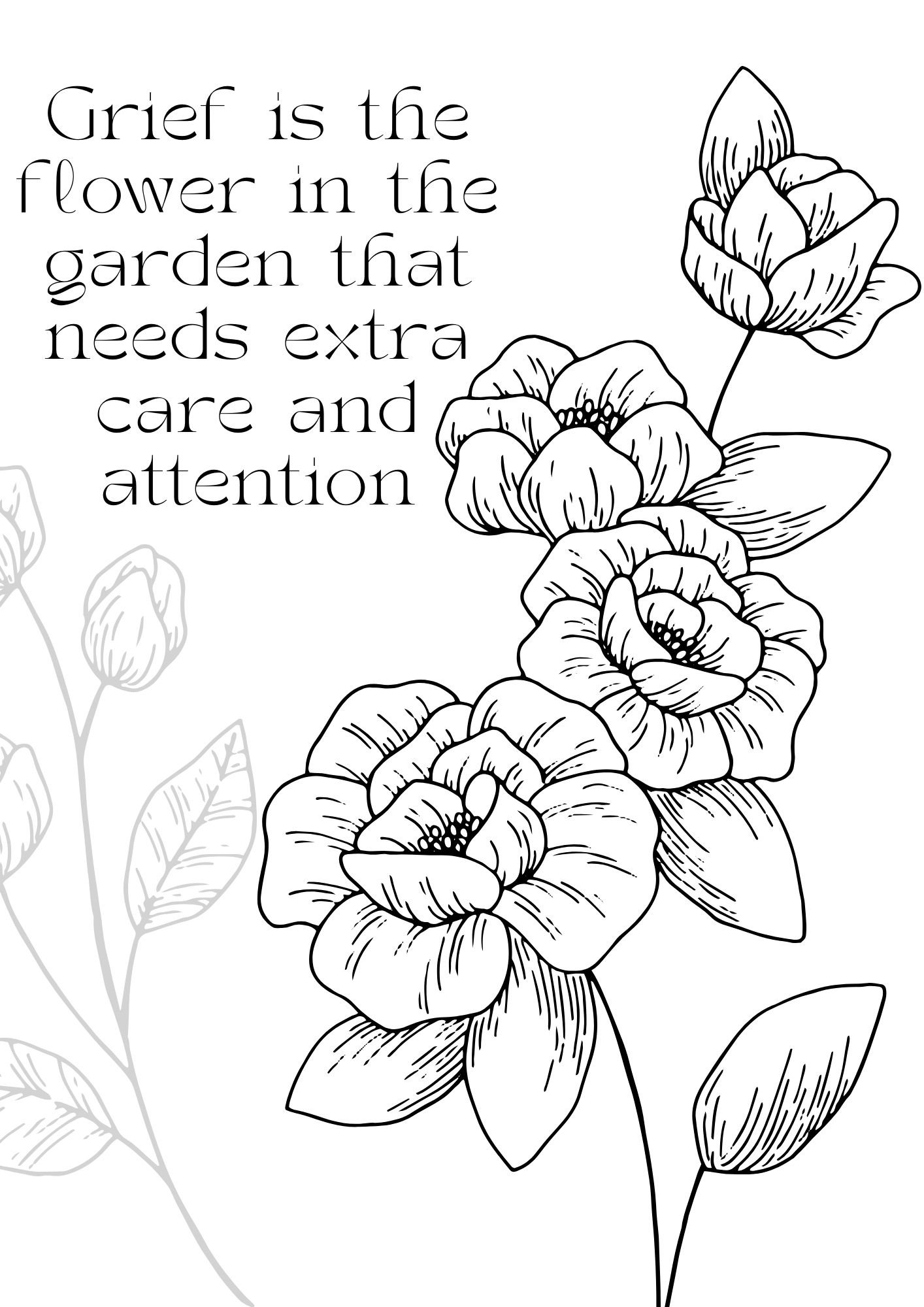 Digital Download Grief Healing Mandala Cute Coloring Book Pages - Etsy