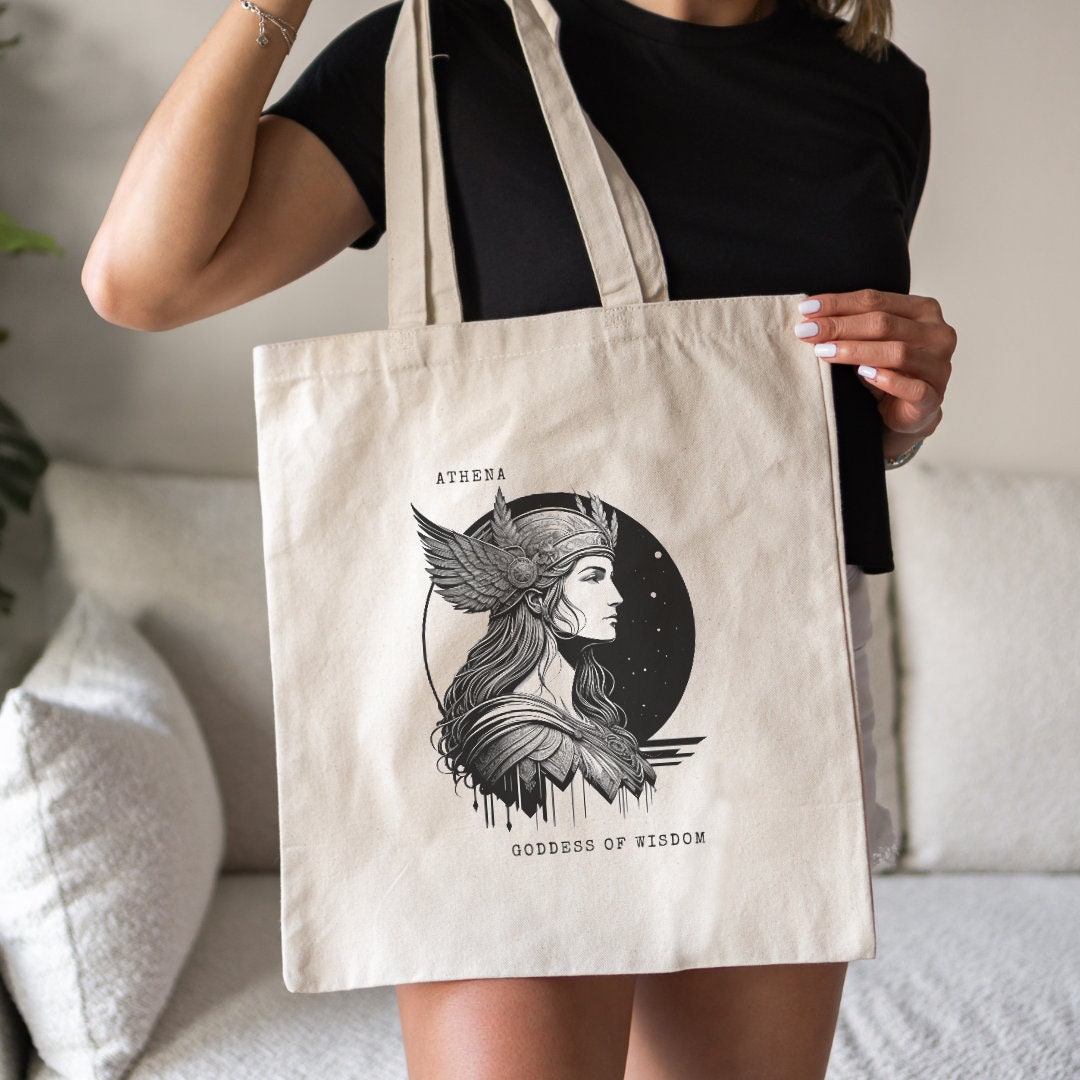 Athena Goddess of Wisdom Tote Bag Greek Mythology Accessory - Etsy