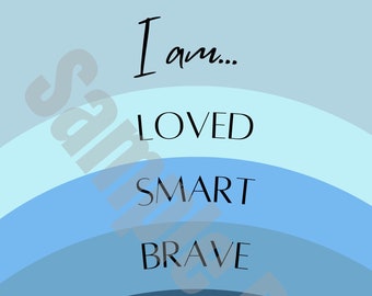 Positive Affirmations Wall Art, Daily Affirmation Poster, Words of ...