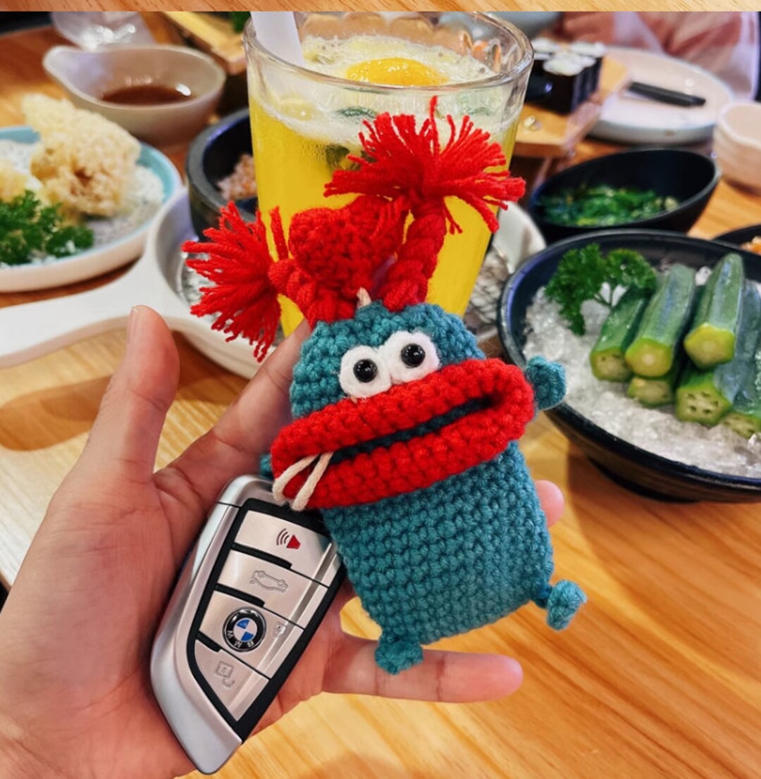 Crochet Car Kay Holder Crochet Car Kay Case Car Key Fob Cover Car ...