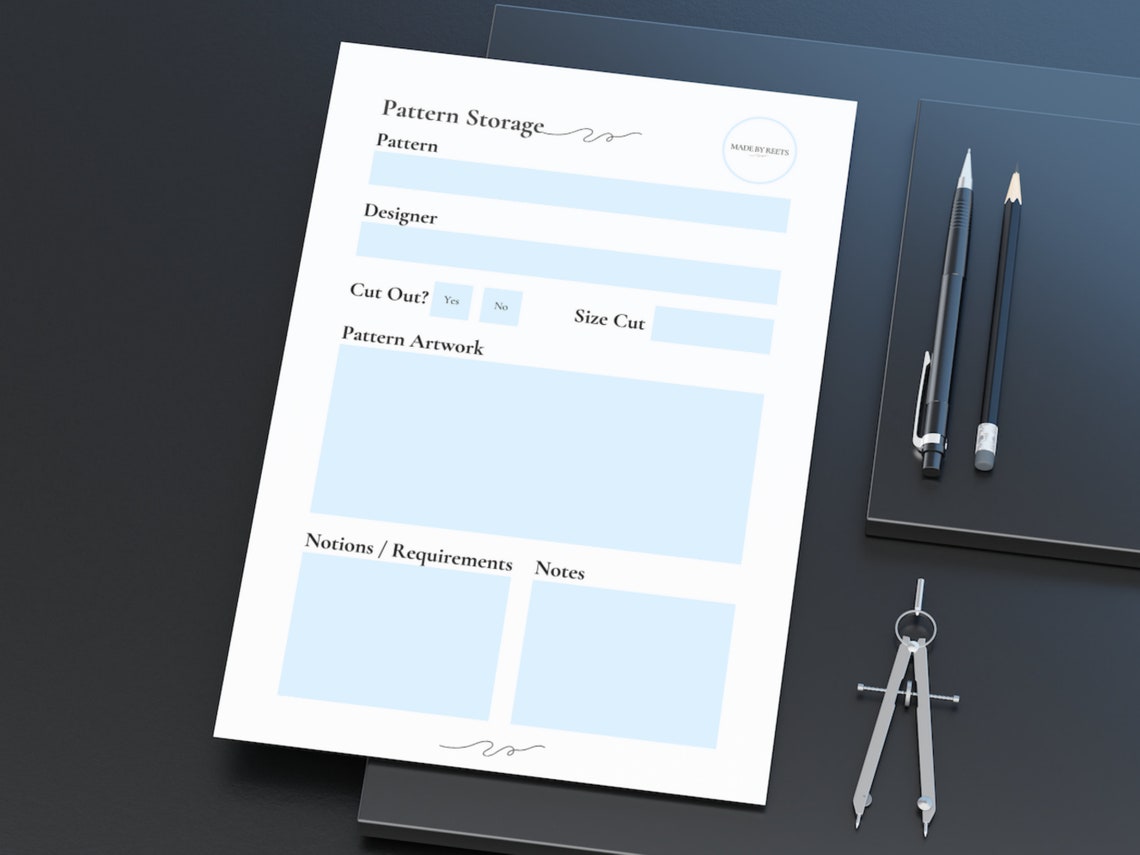 Blue Sewing Pattern Envelope Storage Ideas Sewing Pattern Organiser ...