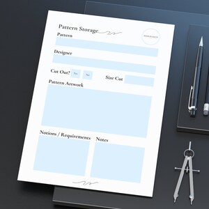 Blue Sewing Pattern Envelope Storage Ideas Sewing Pattern Organiser ...