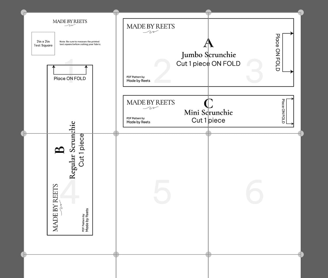 A4 Sewing Pattern Layout Templates Adobe Illustrator Page Layout for ...