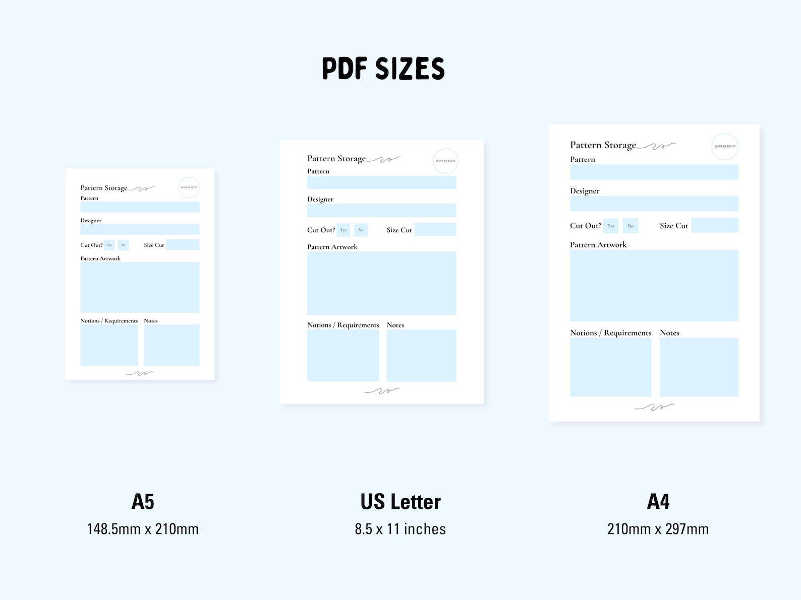 Blue Sewing Pattern Envelope Storage Ideas Sewing Pattern Organiser ...