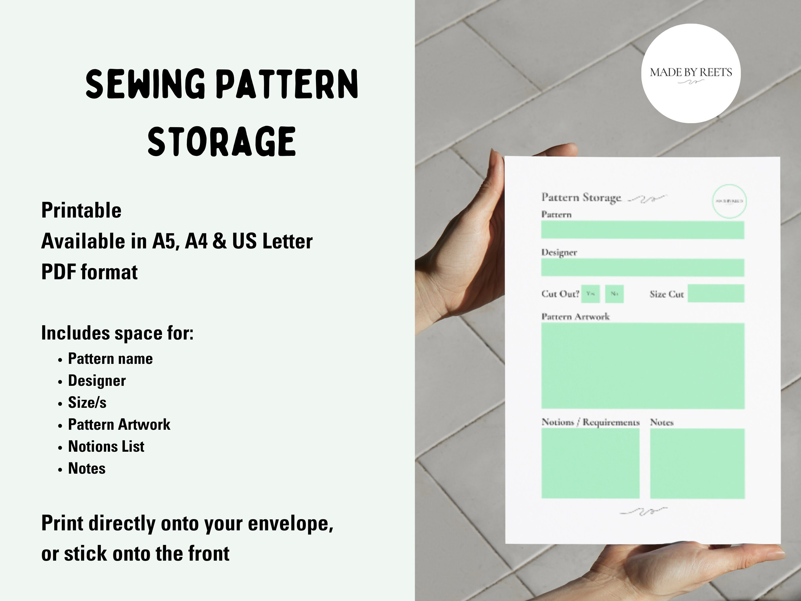 Sewing Pattern Envelope Storage Ideas Sewing Pattern Organiser Store ...