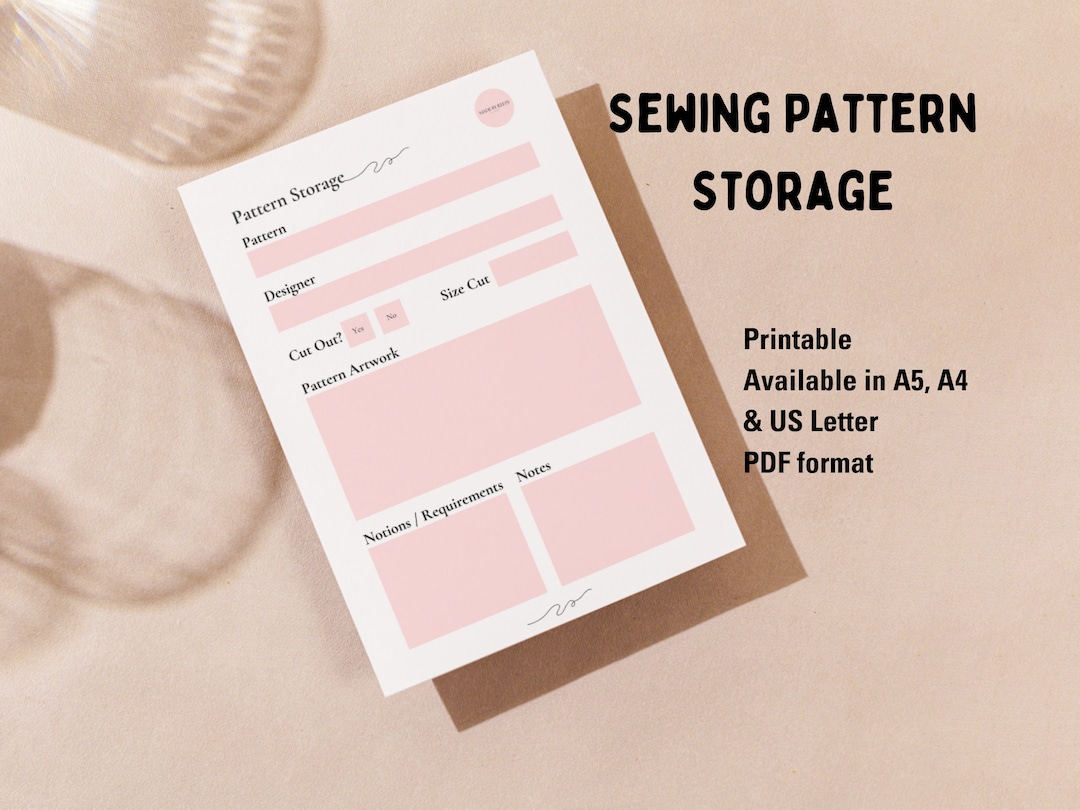 Sewing Pattern Envelope Storage Ideas Sewing Pattern Organiser Store ...