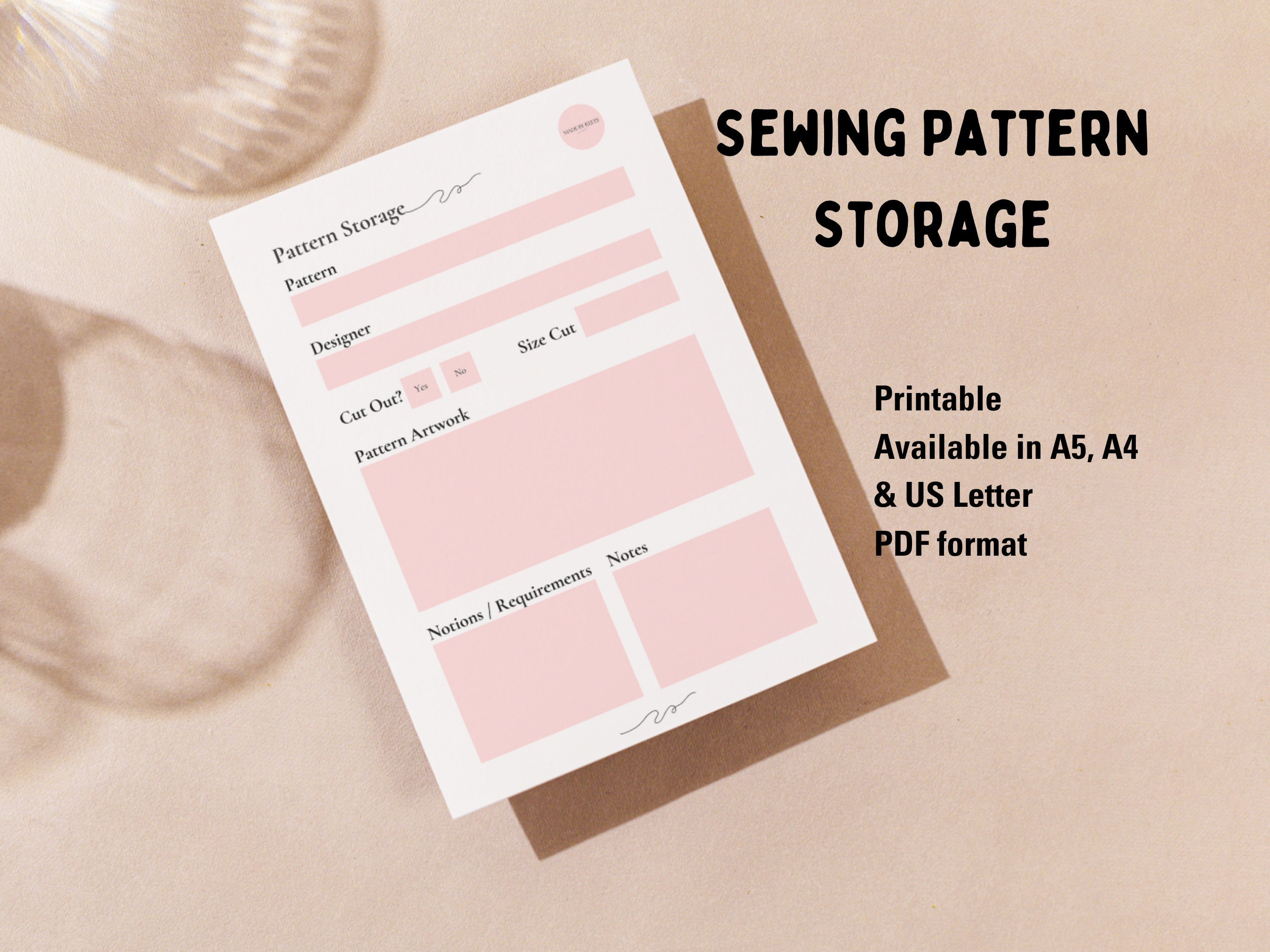 Sewing Pattern Envelope Storage Ideas Sewing Pattern Organiser Store ...