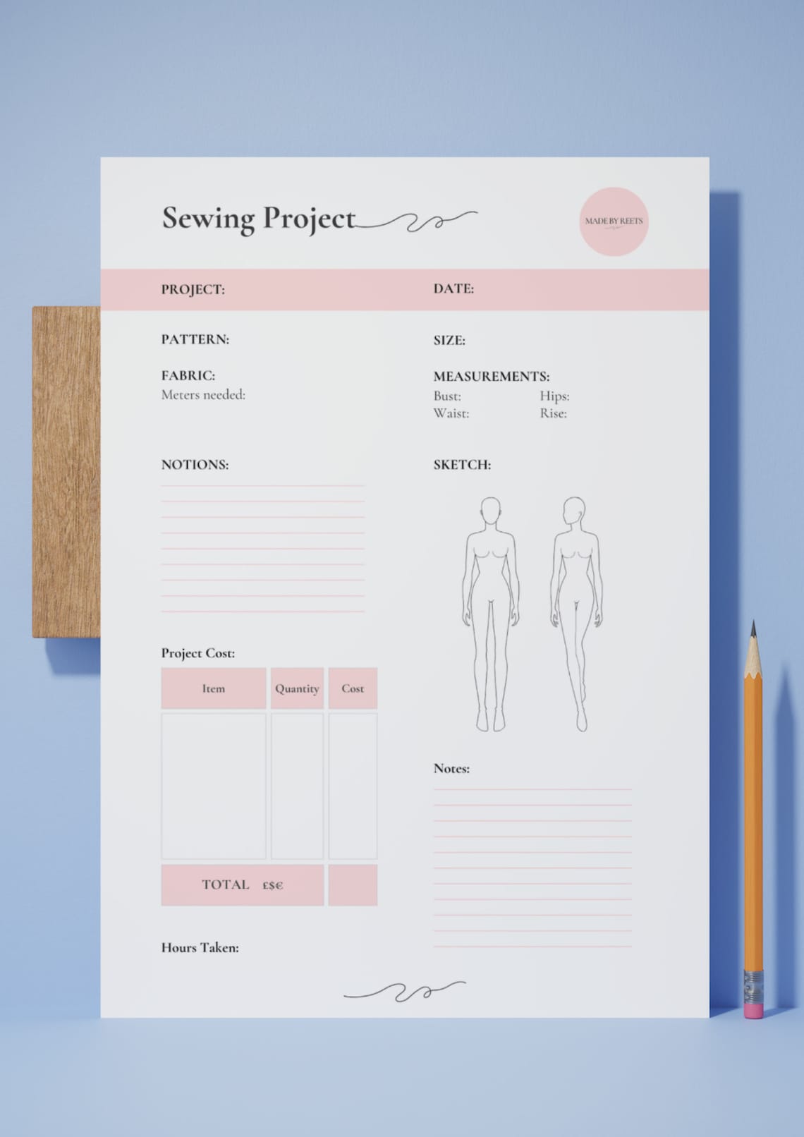 PDF Printable Planner Sewing Project Journal Planner Sewing Planner ...