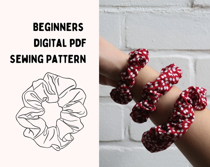 How to Sew a Scrunchie PDF Pattern | PDF DIY Scrunchie ...