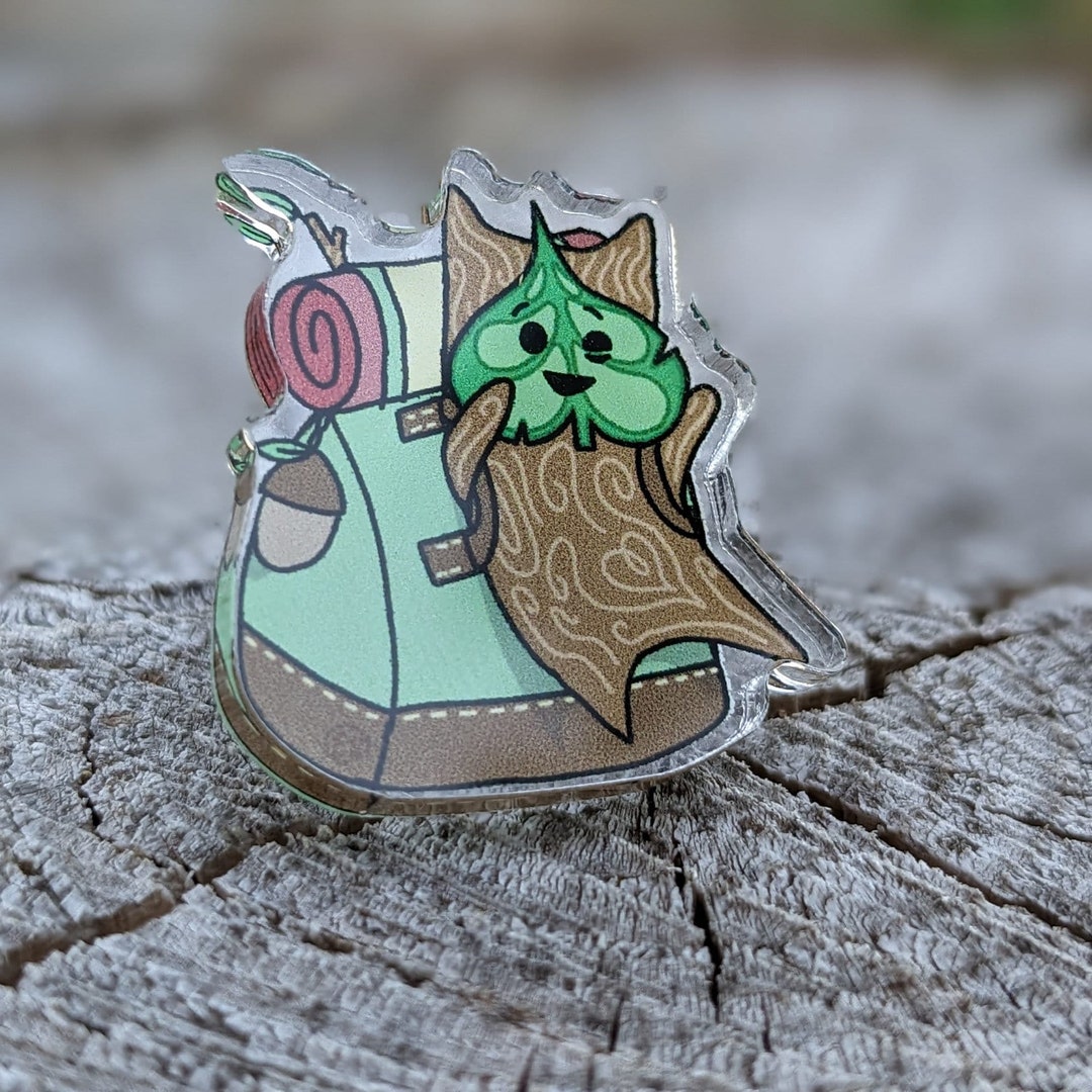 1-inch Acrylic Pin of Backpack Korok From the Legend of Zelda Tears of ...