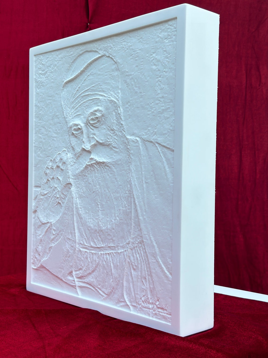 Backlit , Carved in Solid Surface( Corian) Guru Nanak Dev Ji Size ...