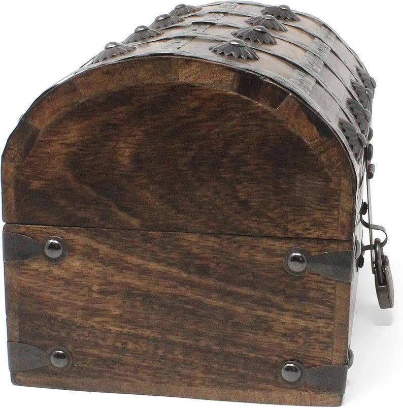Treasure Chest With Lock & Key Handmade Mango Wood – Pirate Storage Box ...