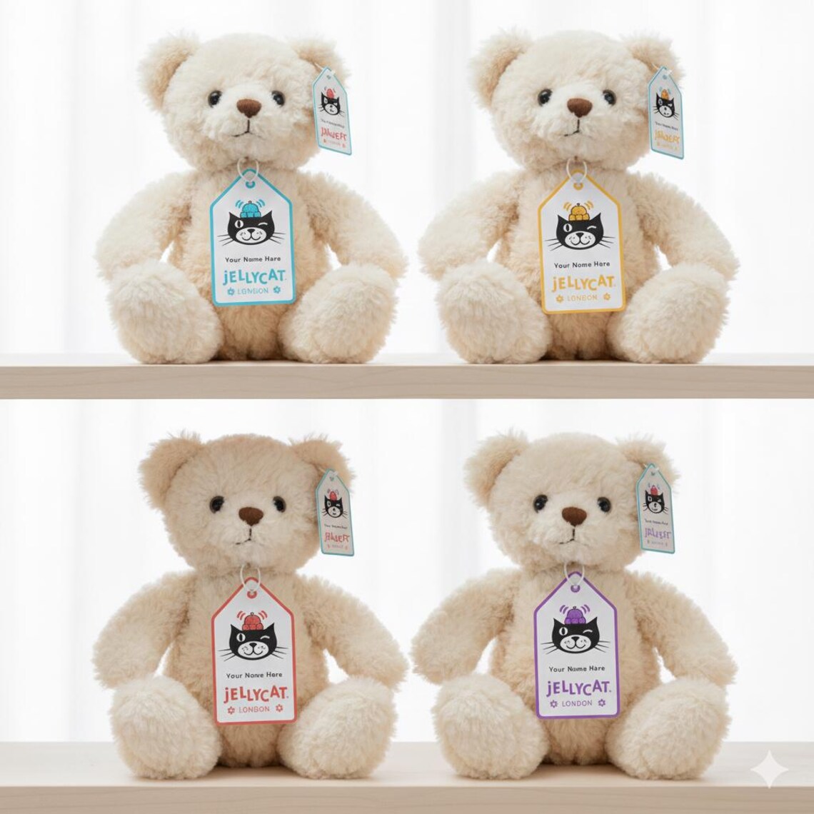 Custom Jellycat Gift Tag PNG Bundle | Baby Shower, Birthday (digital ...