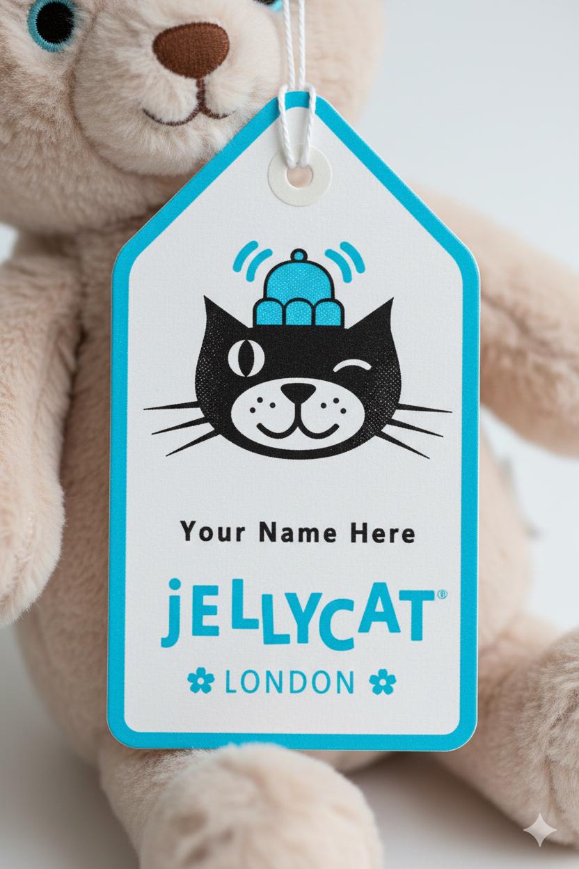 Custom Jellycat Gift Tag PNG Bundle | Baby Shower, Birthday (digital ...