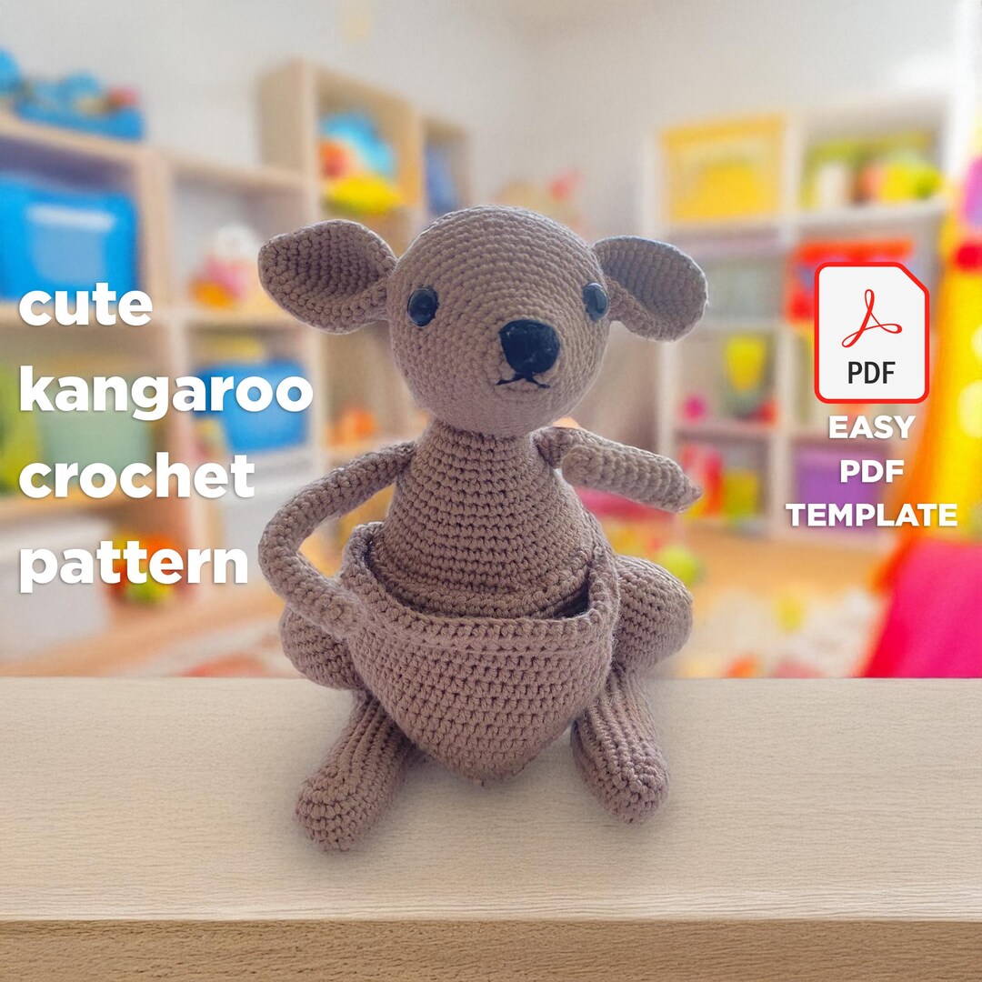 Kangaroo Crochet Pattern / Amigurumi Tutorial PDF File / Low Sew ...