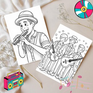 Coloring Pages of Musical Instruments Coloring Book for Adults, Musical ...