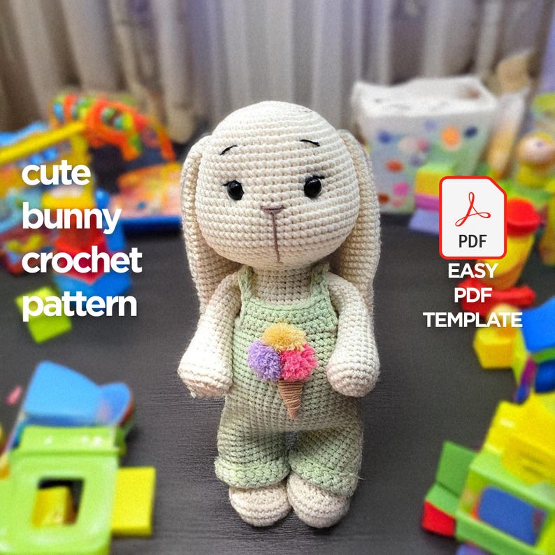 Bunny Crochet Pattern PDF Download / Crochet PATTERN Bunny / Amigurumi ...