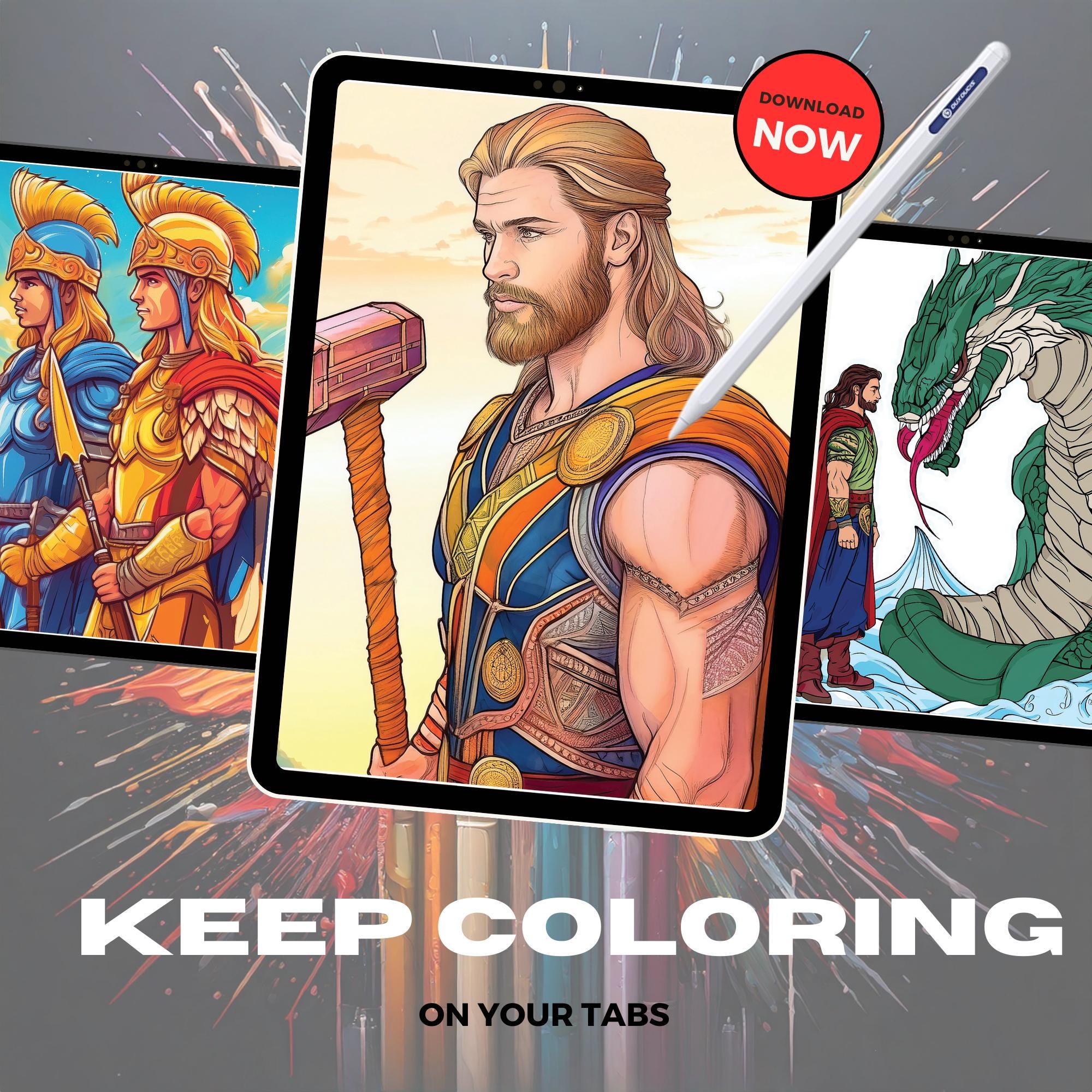 35 Norse Mythology Coloring Pages, Mythical Creatures and Mythological ...