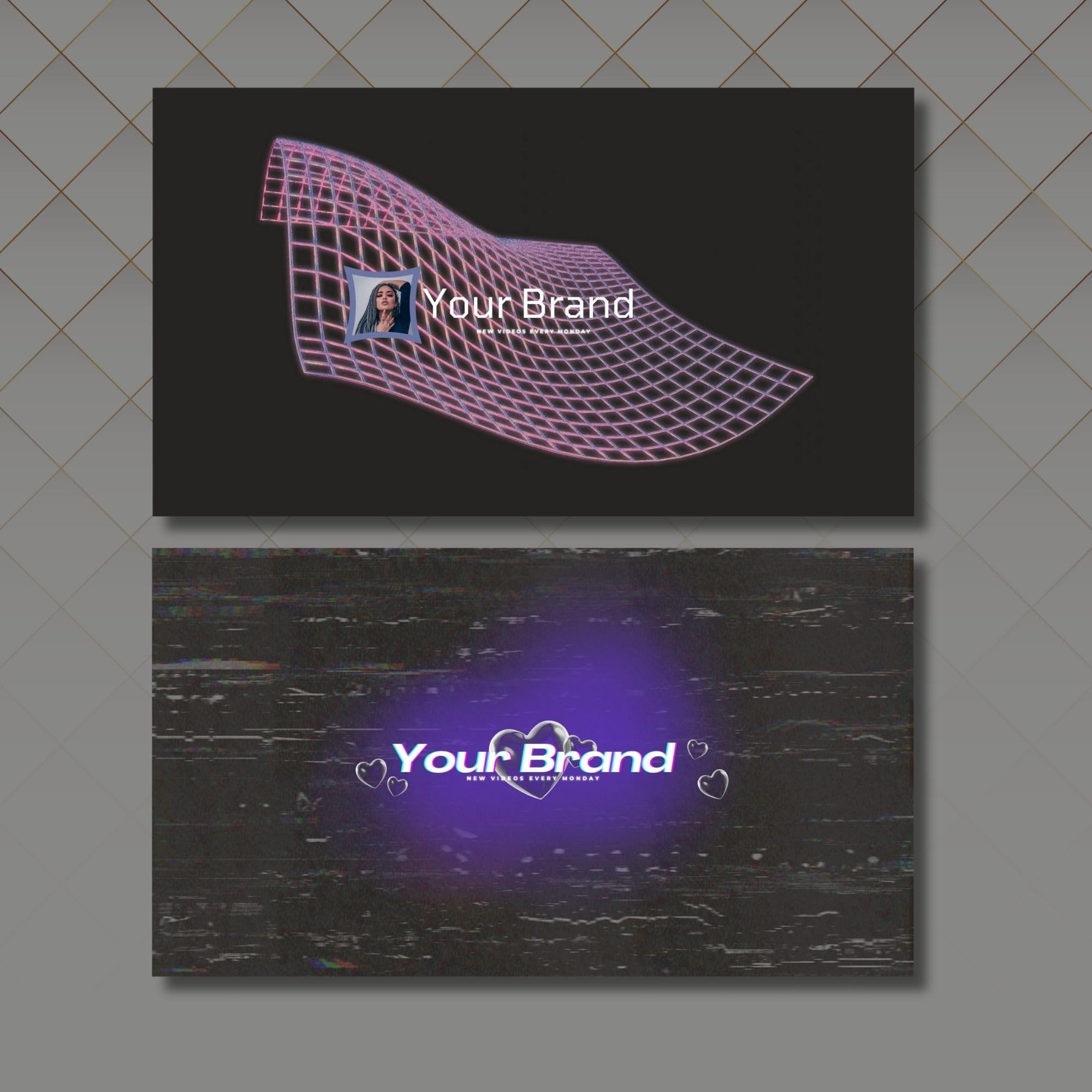 Y2K Youtube Banner Template, Beauty Vlogger Branding (digital Download ...