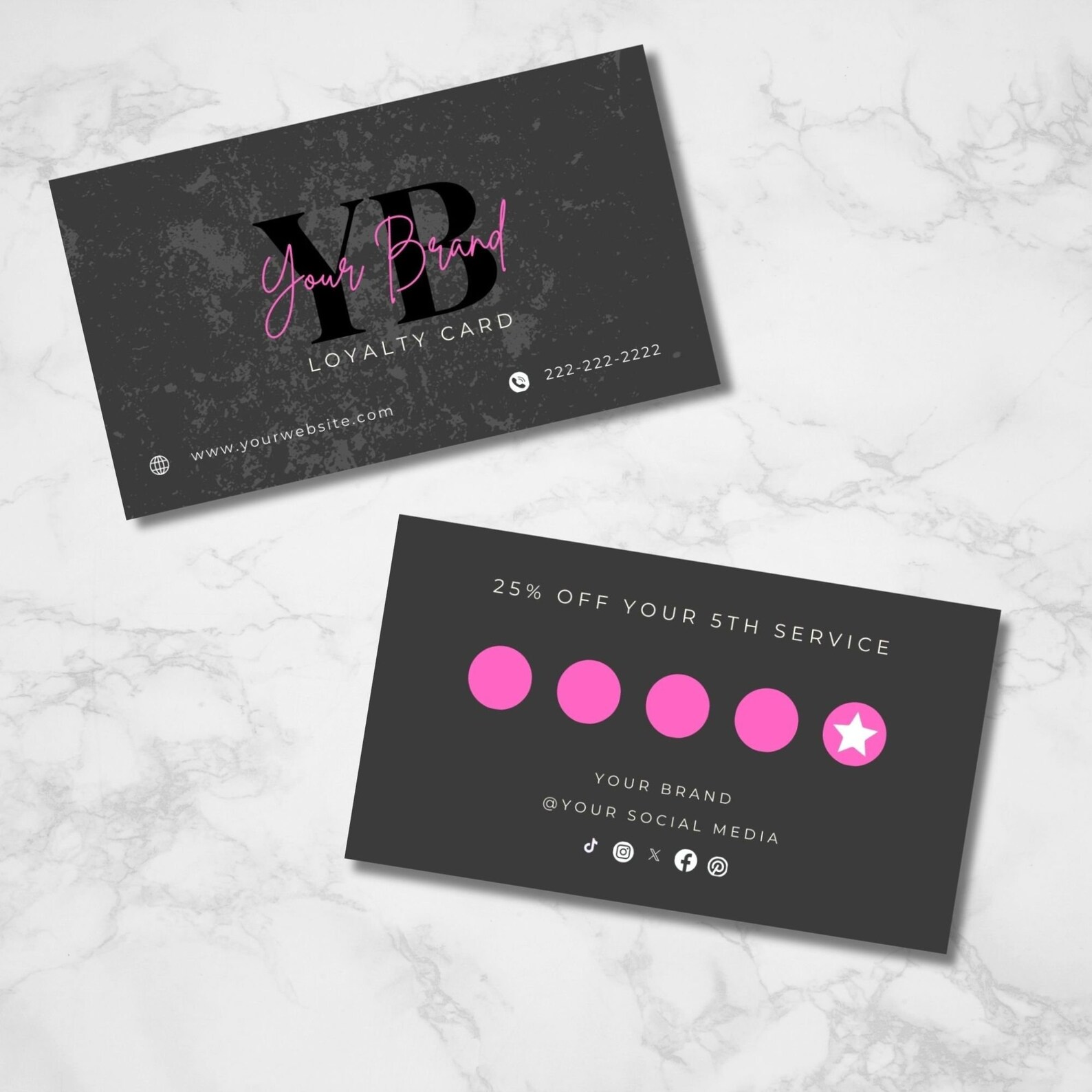 Nail Tech Loyalty Cards, Lash Business Card, Hair Business Cards ...