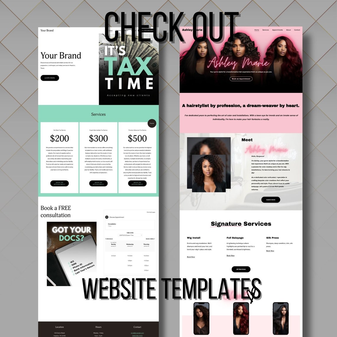 Beauty Branding Booking Flyer, Lash Extension Flyer, Hair Price List ...