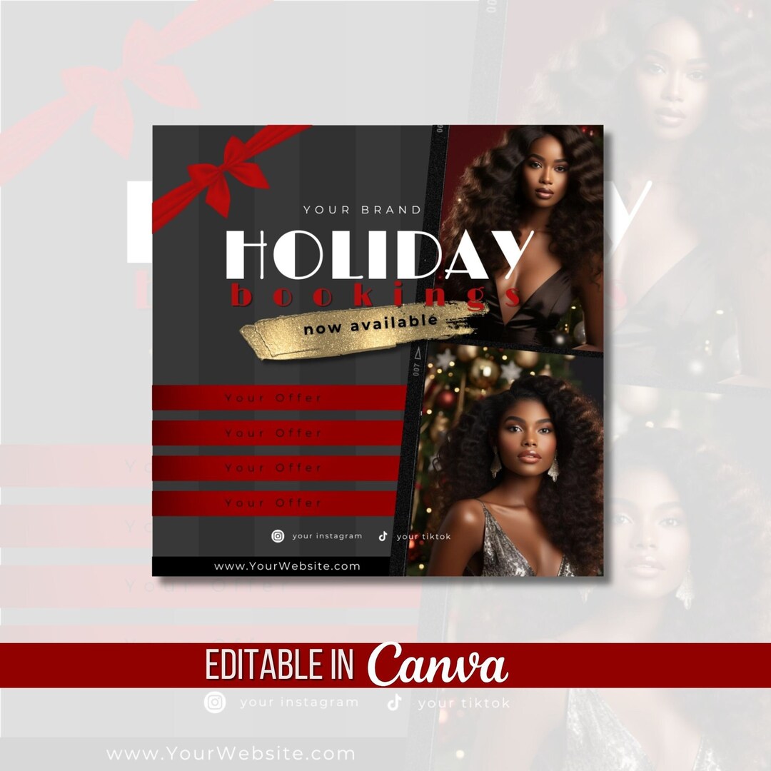 Canva December Promo Flyer, December Books Open, Now Booking December ...