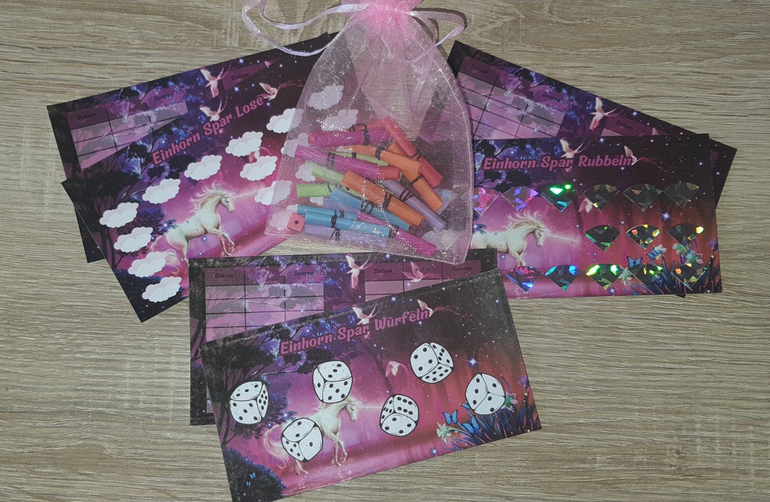 Unicorn Savings Challenge Package - Etsy