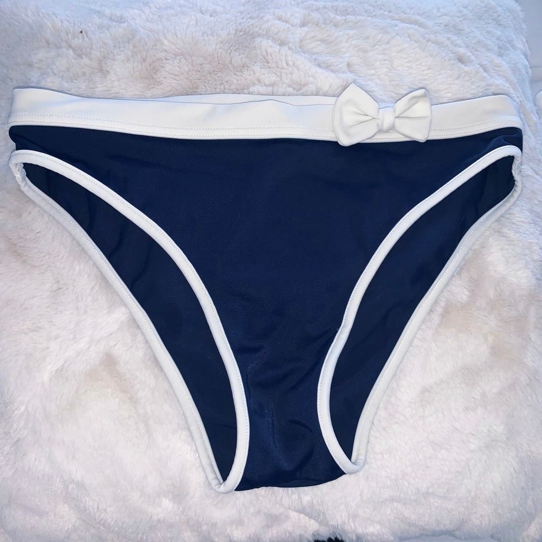 Burberry Navy Blue Bikini Bottoms - Etsy