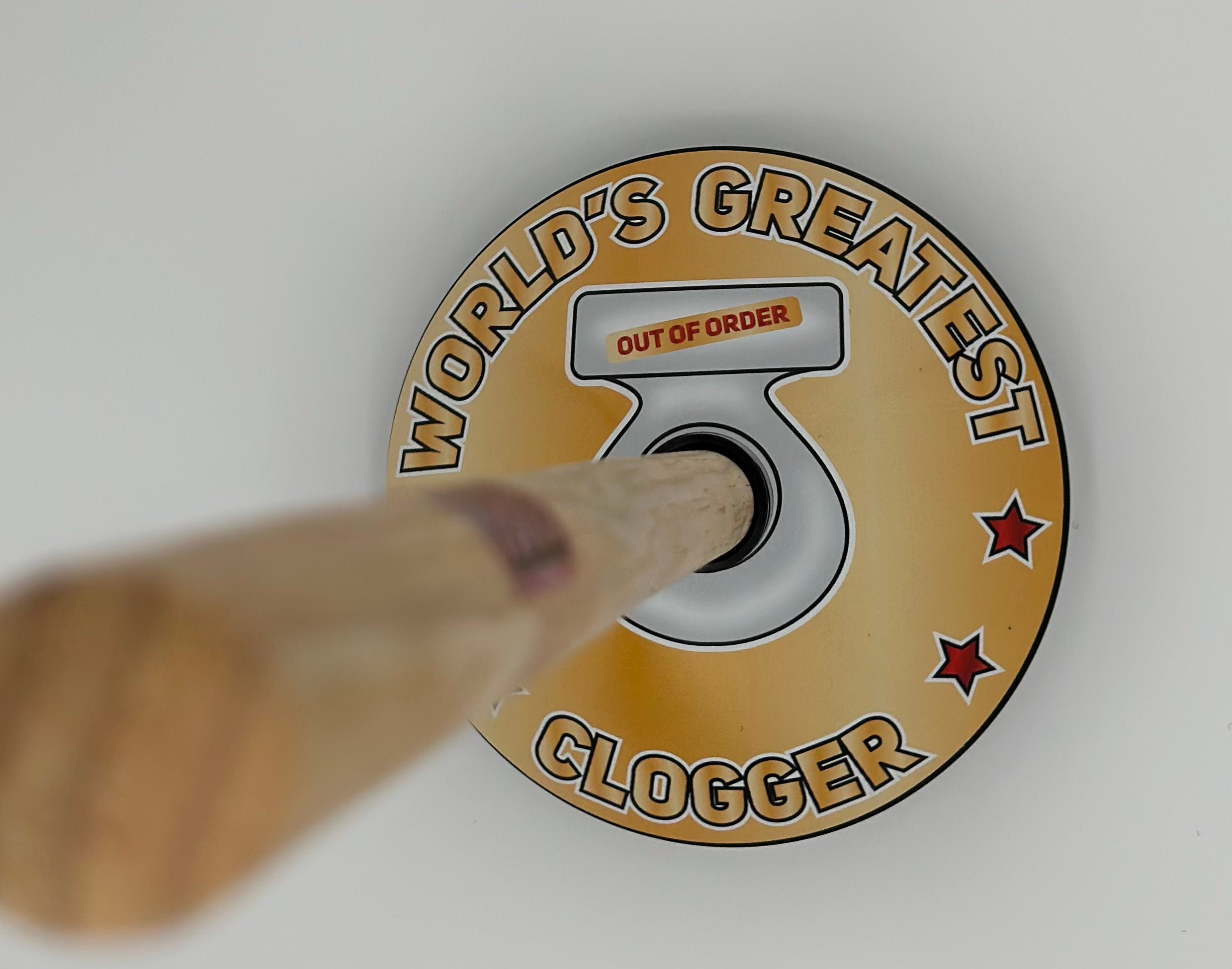 World's Greatest Clogger Plunger - Gag Gift, Novelty Item, White ...
