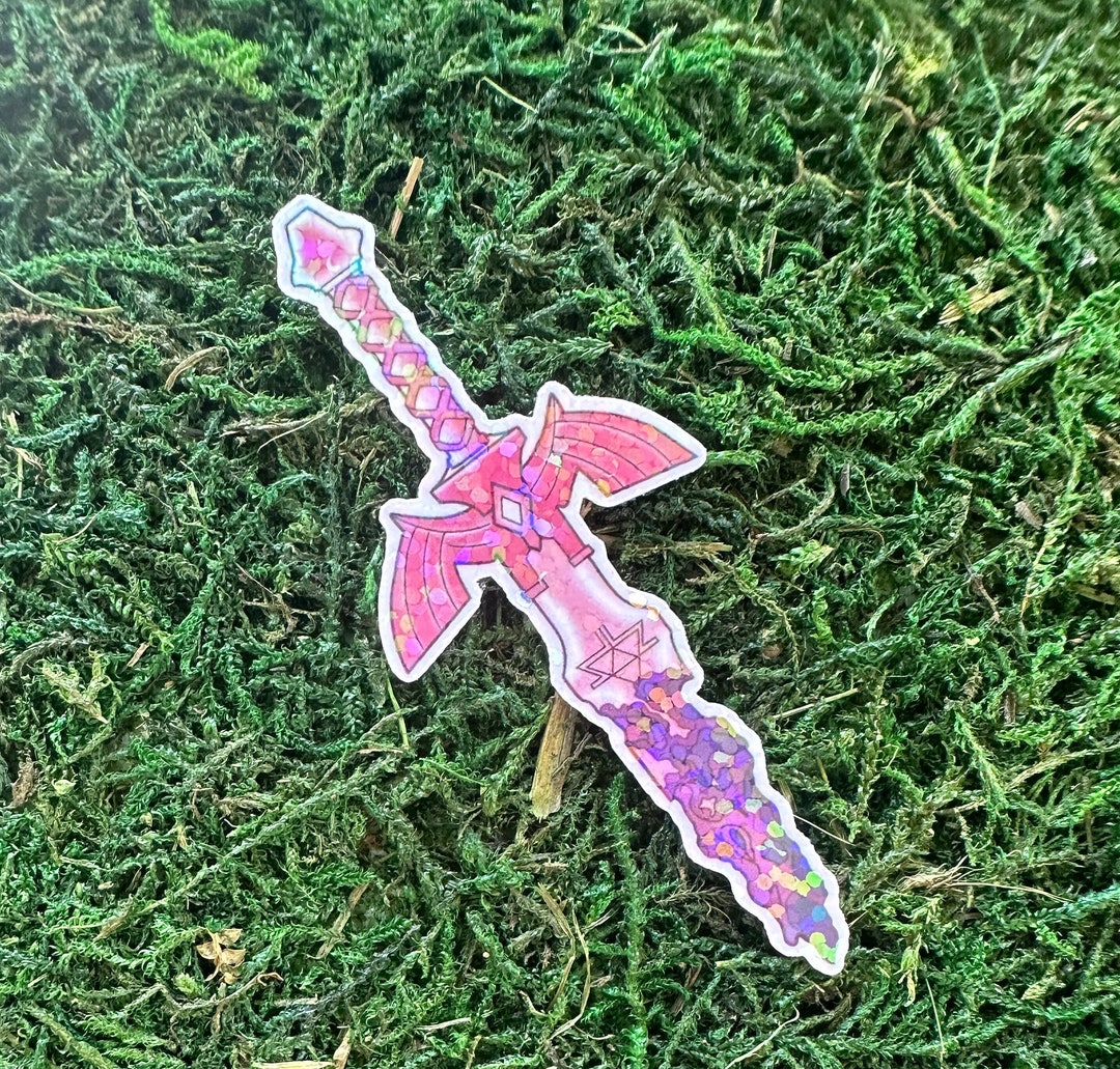 Pink Glitter Decayed Master Sword // TOTK, Legend of Zelda, Laptop ...