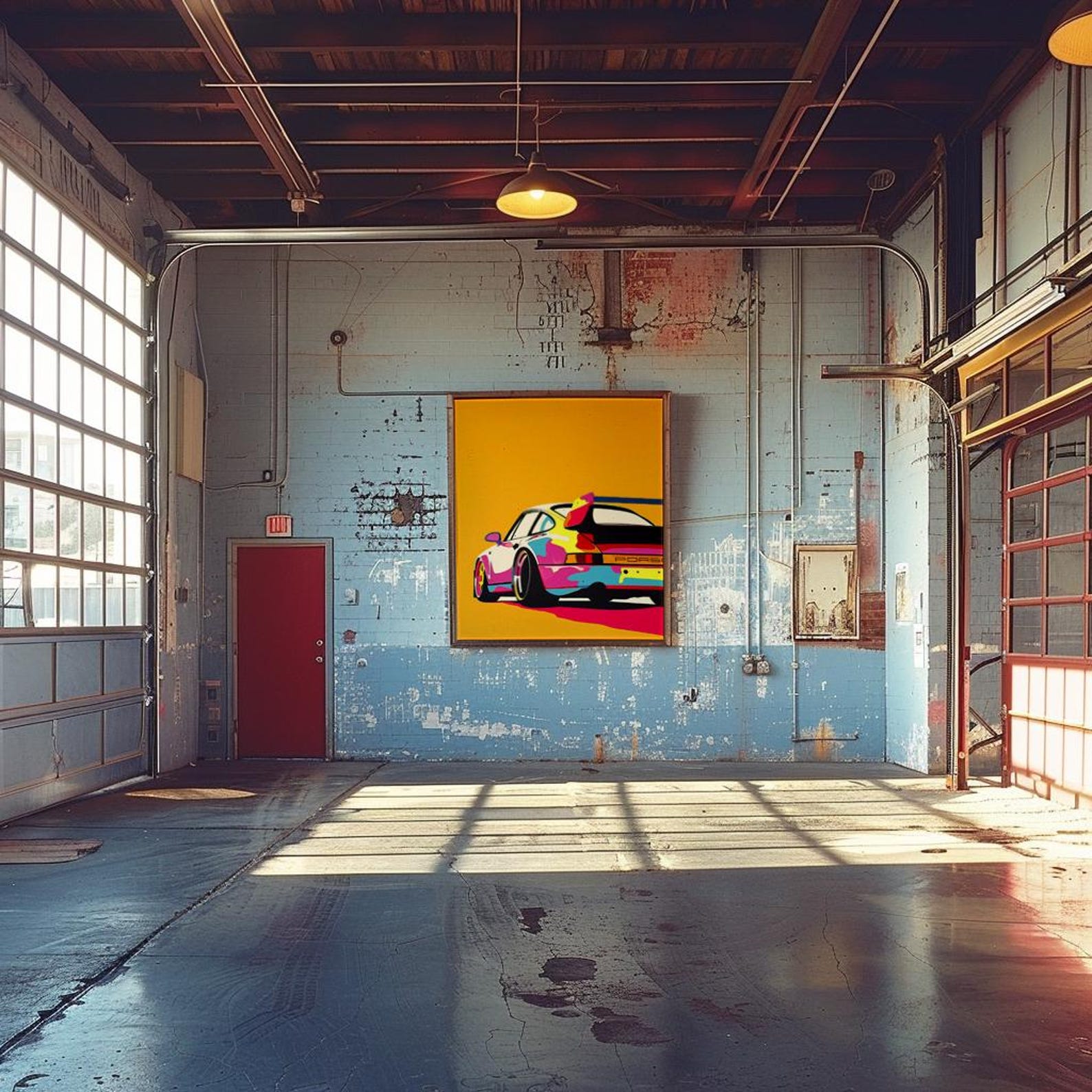 Porsche 911 RWB Poster, Vintage Car Wall Art, Motorsport Collector's ...