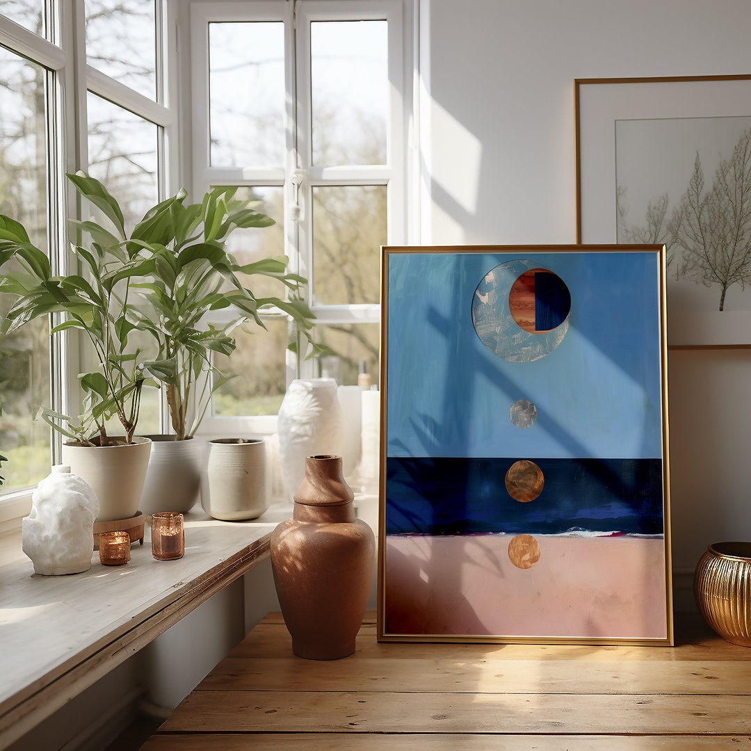 Abstract Space Art Print Modern Cosmic Wall Art Celestial Galaxy Decor ...