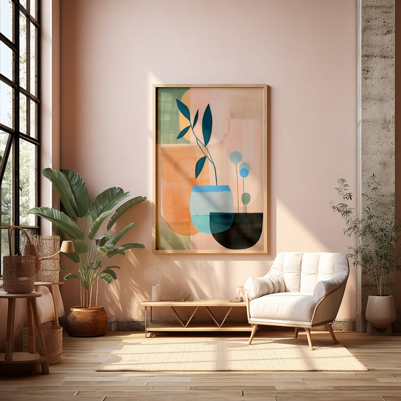 Japandi Style Wall Art Digital Print, Minimalist Modern Decor, Zen Home ...