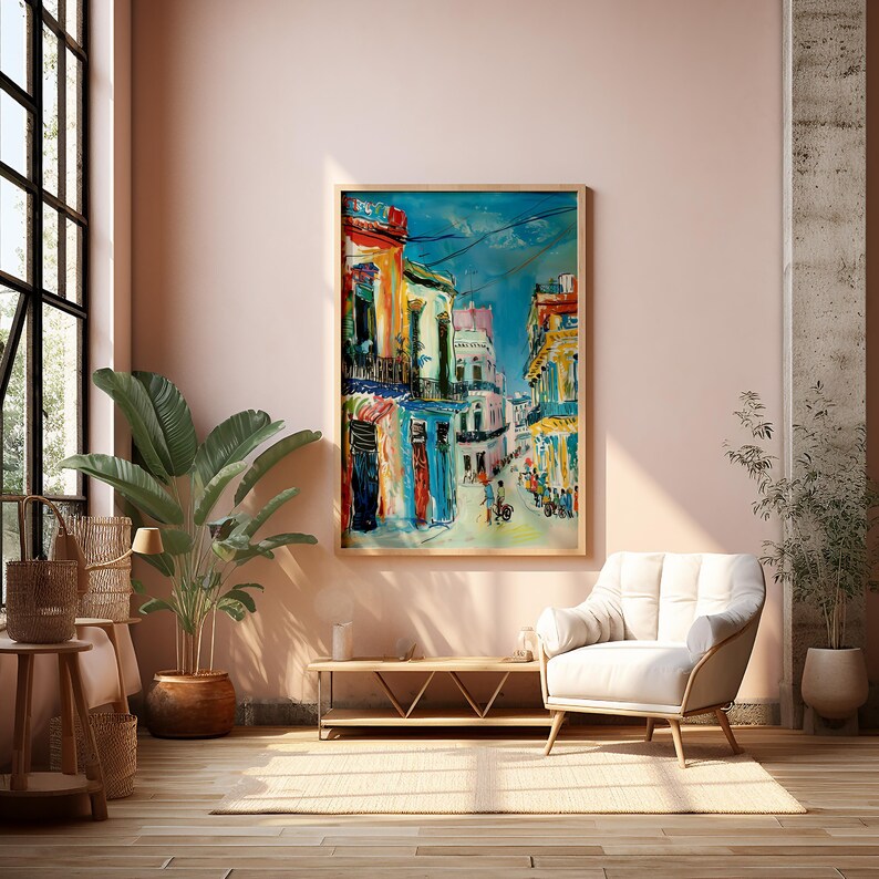 Fauvist Cuban Street Print: Maximalist Boho Home Decor - Etsy
